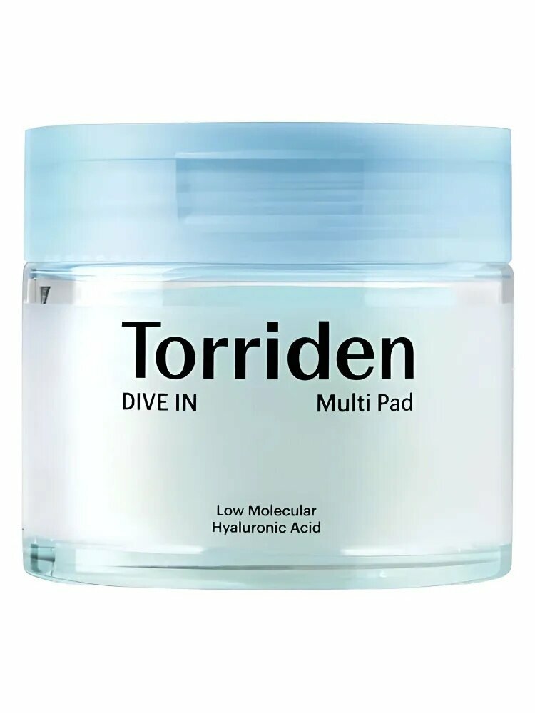 Torriden Увлажняющие многофункциональные пэды DIVE IN Low Molecular Hyaluronic Acid Multi Pad 80 шт. (160 мл)