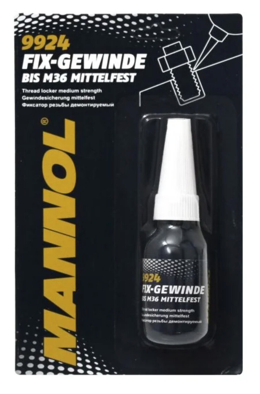 Фиксатор резьбы Mannol Fix-Gewinde Mittelfest демонтируемый 2411/9924