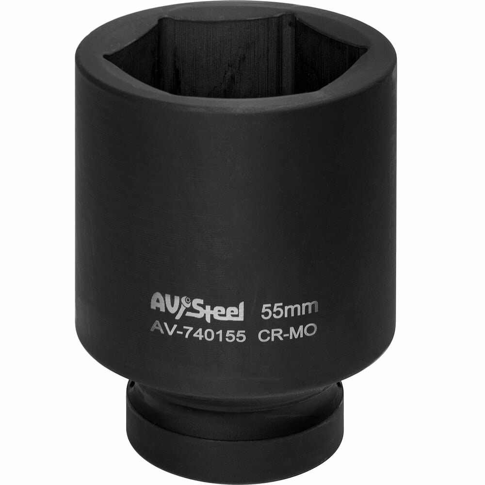 Головка ударная шестигранная удлиненная (55 мм; 1"DR) AV Steel AV-740155
