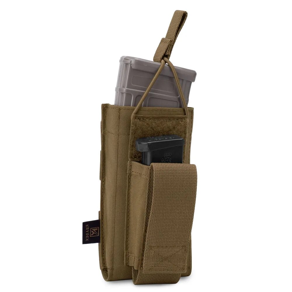 Krydex Gear Коричневая сумка для пейнтбольного снаряжения из нейлона, 2 подсумка