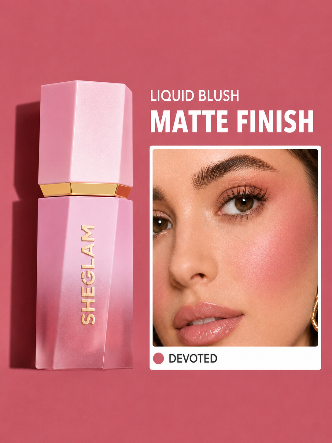 Sheglam Кремовые матовые румяна Color Bloom Liquid Blush оттенок Devoted, 5,2 мл