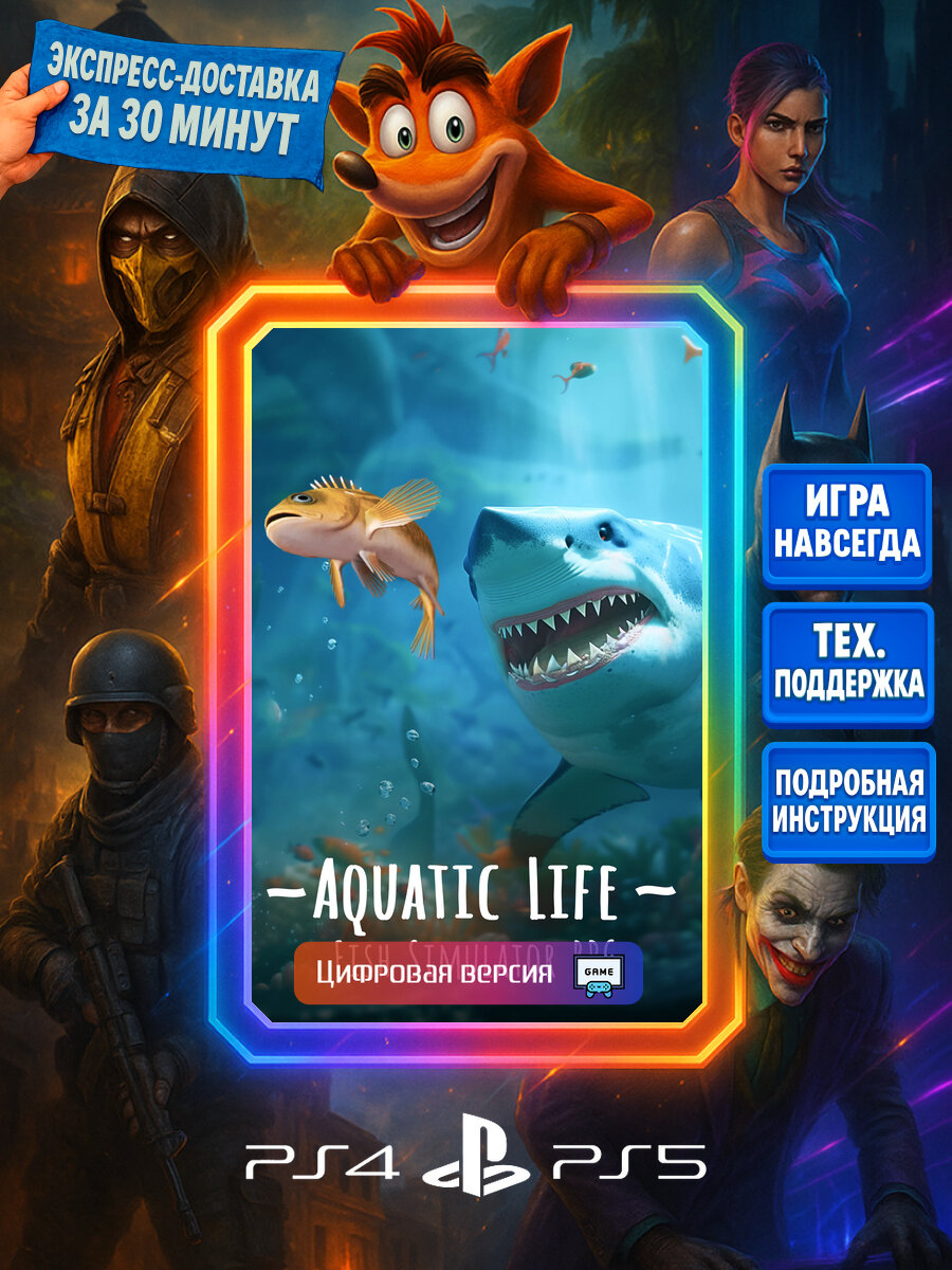 Aquatic Life: Fish Simulator RPG PS4/PS5 | Моментальная доставка | Английский язык | Имитация