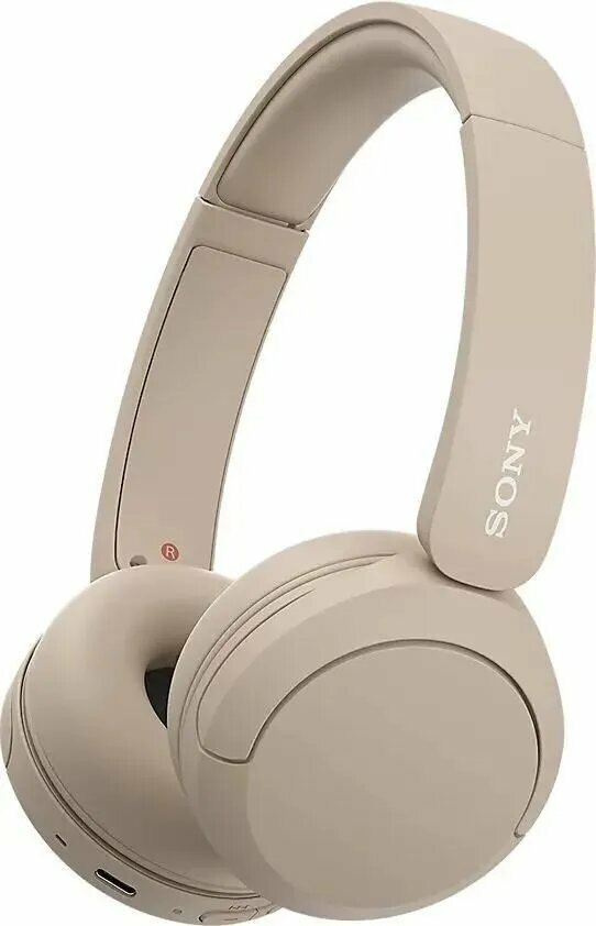 Беспроводные наушники Sony WH-CH520, накладные, USB Type-C, бежевый