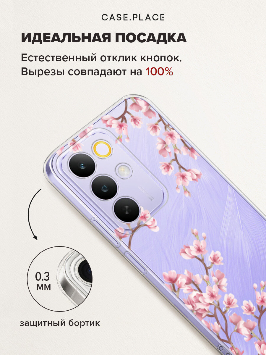 Силиконовый чехол на Realme C85 / Реалми C85 с принтом Весенняя сакура — фото 1