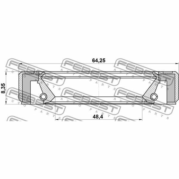 Уплотнительное кольцо вала, приводной вал, TOYOTA 90311-49002 (1 шт.)