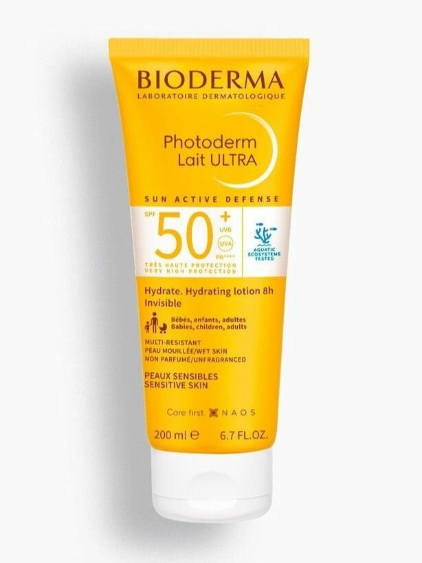 Bioderma Photoderm Солнцезащитное молочко Ультра SPF50+, 200 мл