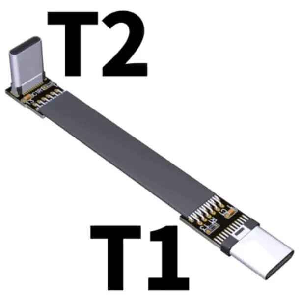ADT-Link USB 3.1 Type-C к Type-C плоский кабель 30CM, T1-T2