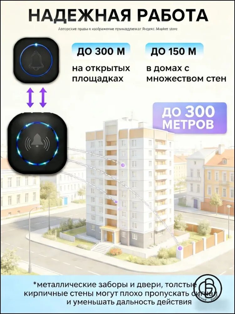 Звонок дверной 65дБ IP44 — фото 1