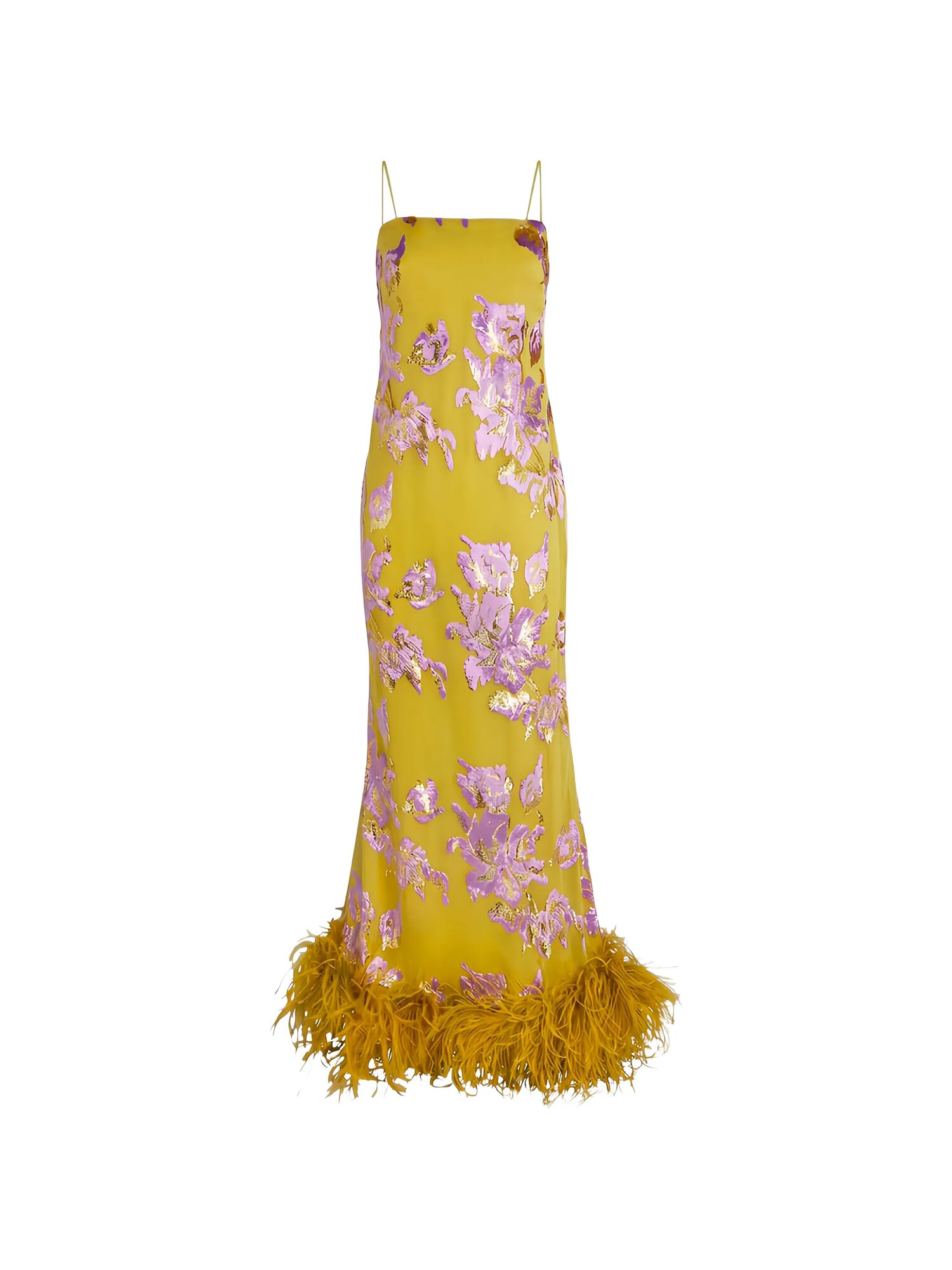 Платье Polignac feather-trimmed maxi dress
