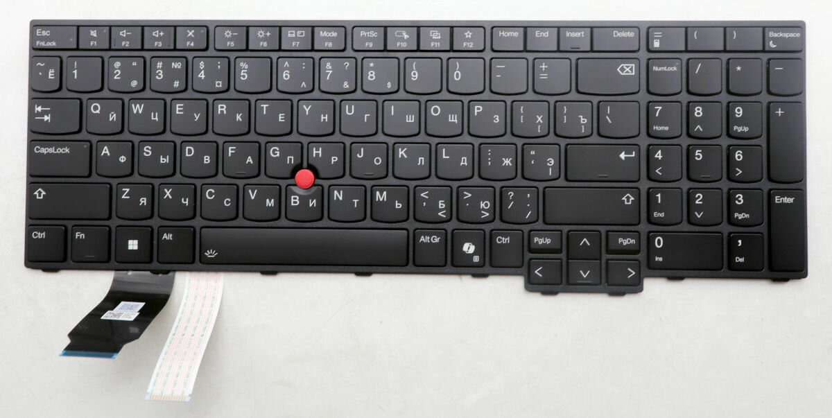 Клавиатура для ноутбука Lenovo Thinkpad P16s T16 gen 4, L16 gen 2 черная с подсветкой