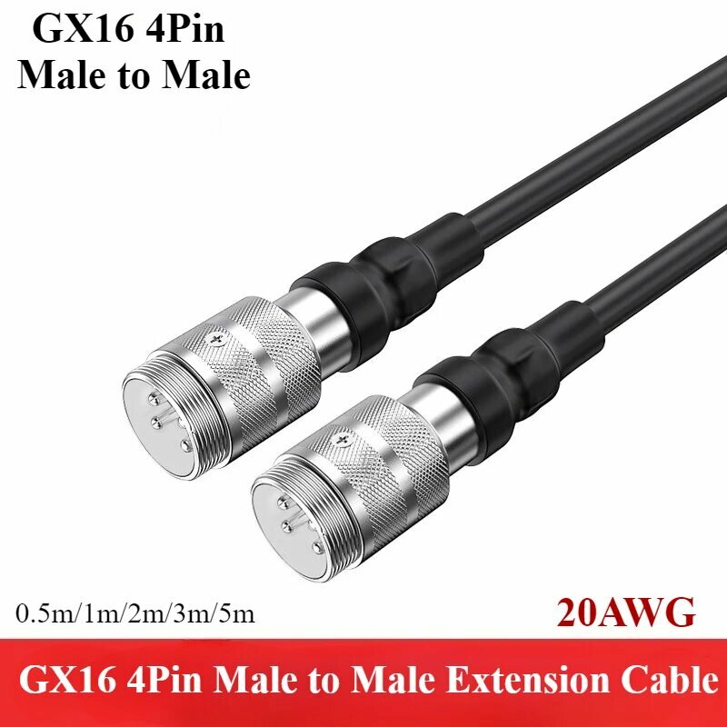 GX16 4Pin Male-Male 3M 20AWG