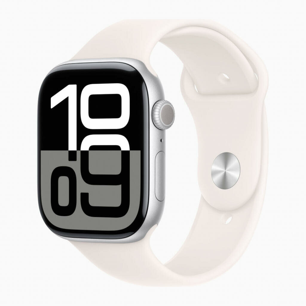 Часы Apple Watch Series 11 42mm Silver Aluminium Case With Light Blush Sport Band S/M (Серебристый/Розоый)