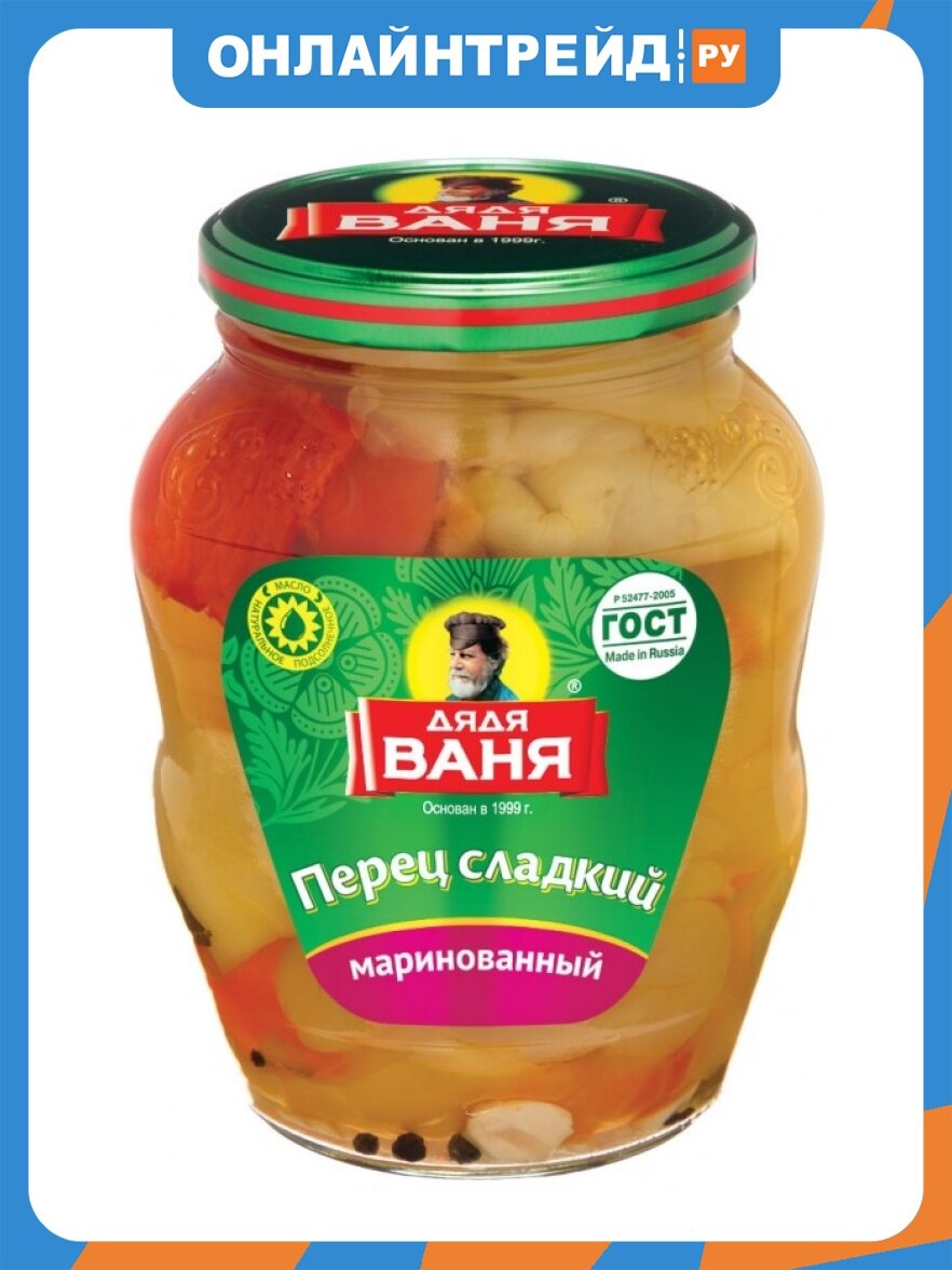 Перец Дядя Ваня сладкий нарезной маринованный 680 г