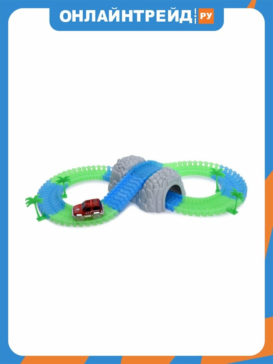 Гибкий автотрек 1TOY 1 TOY Т10201 Большое путешествие 102 деталей