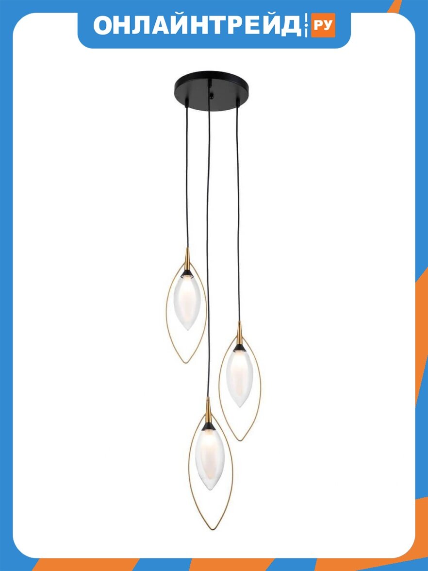 Подвесная люстра Indigo Interior Lighting Indigo Fiore 13001/3P Black V000143
