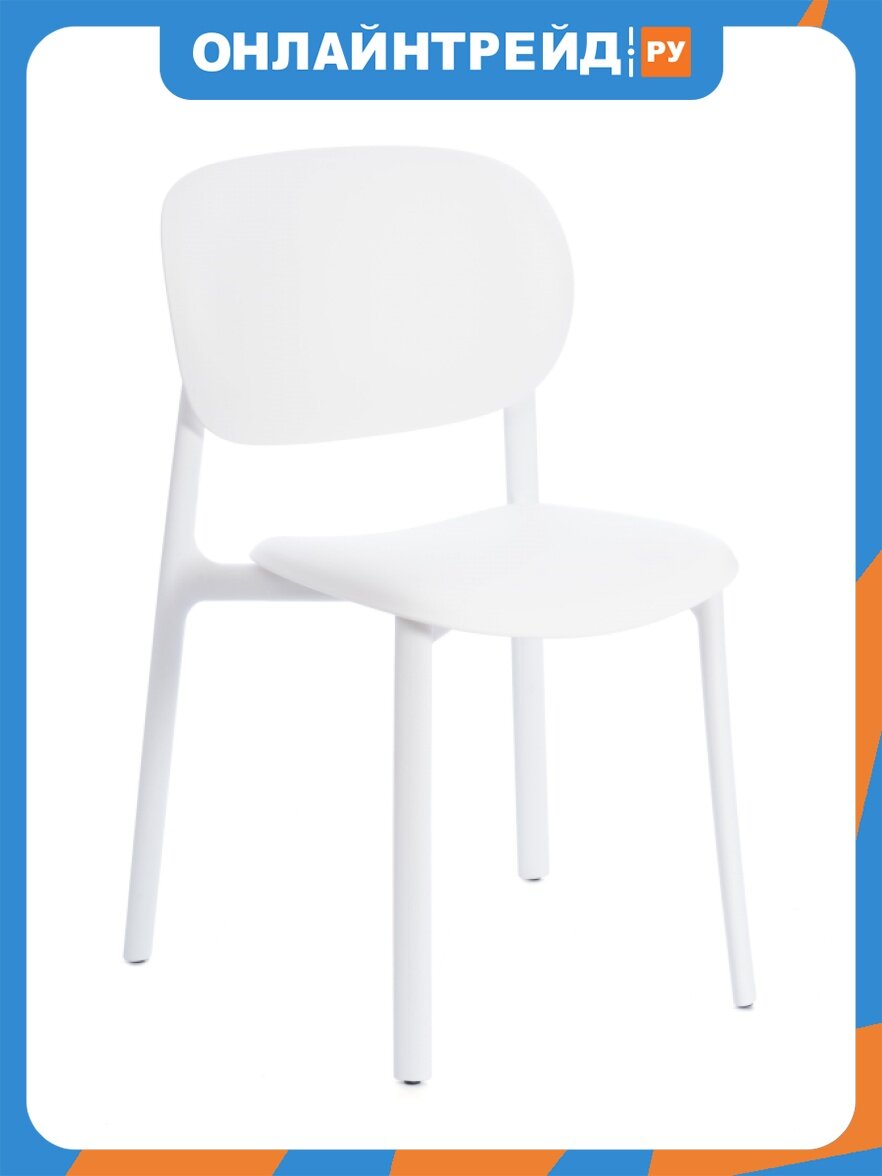 Комплект стульев 4 шт Tetchair . ADORE (mod. XRB-1025) пластик, белый (white), 41 х 53 х 81,5 см
