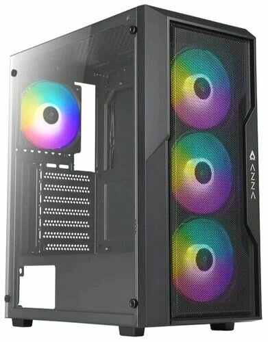 Компьютерный корпус AZZA FIGHTER (CSAZ-290) черный - Midi Tower, ATX, USB 2.0 Type-A, USB 3.2 Gen 1 Type-A