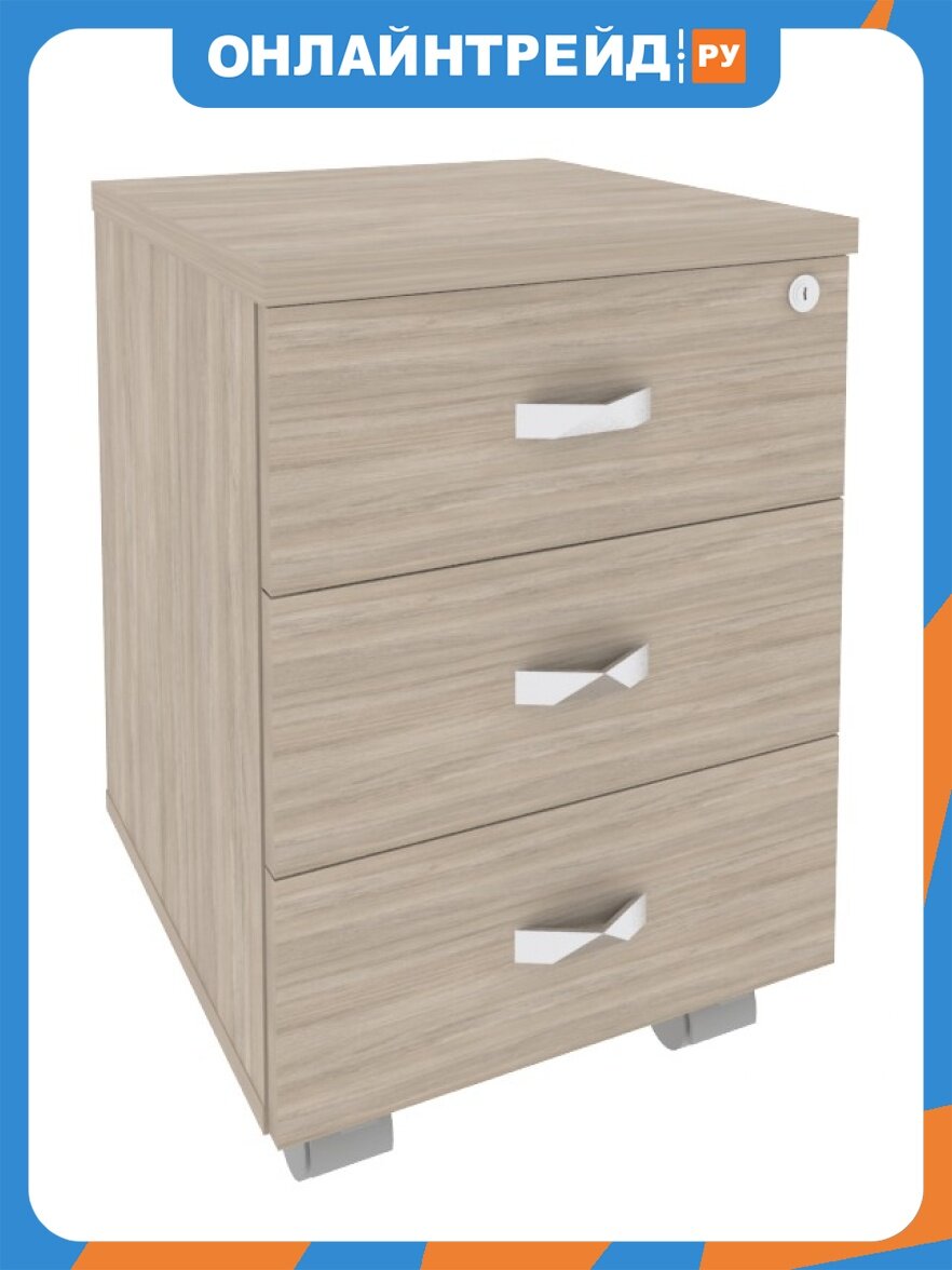 Тумба Riva CHAIR мобильная O. TM-3 Дуб аттик 432*460*611 Onix