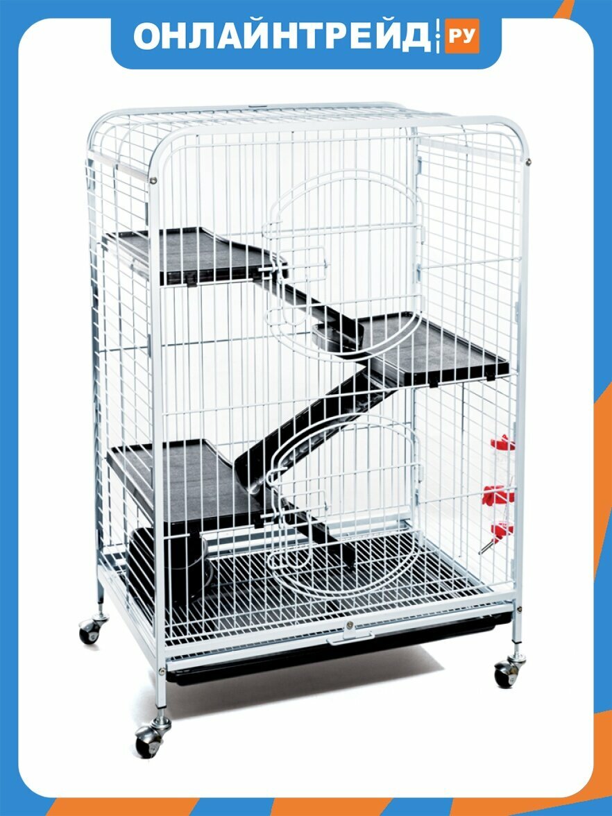 Клетка для грызунов Triol C2-2W, белая, 64х43,5х92,5 см