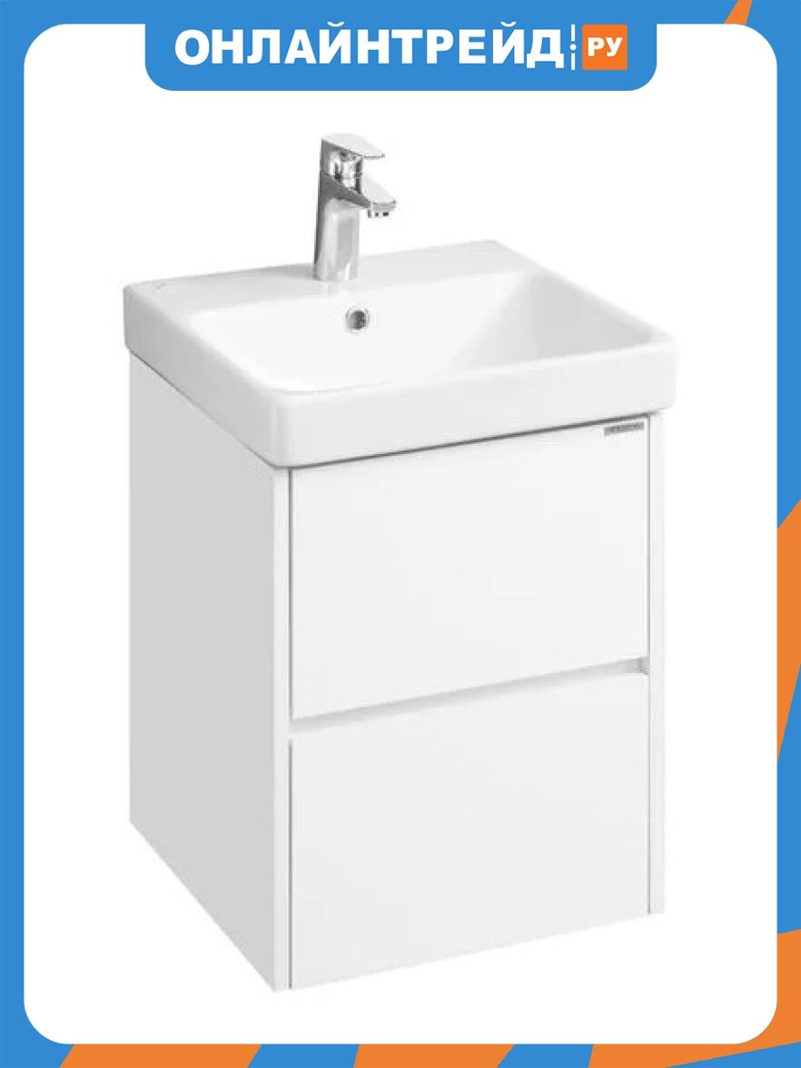 Тумба-умывальник Aquaton 1A2516K0SD010 Набор: 1A251601SD010 Сканди 45 Белый/1WH501630 Раковина Адриана 45