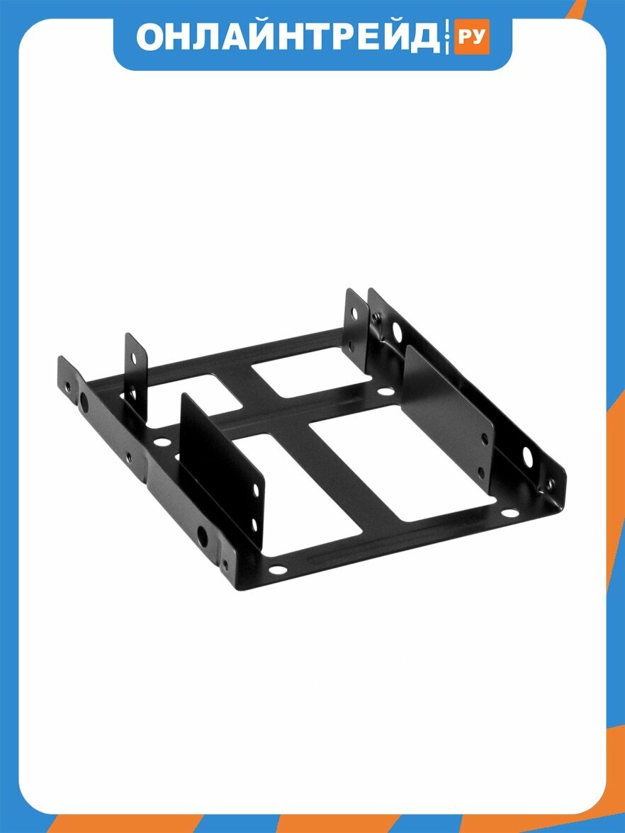 Салазки (переходник) для установки 2xHDD/SSD 2.5" в отсек 3.5" металл Exegate HD-22T3M (EX292544RUS)