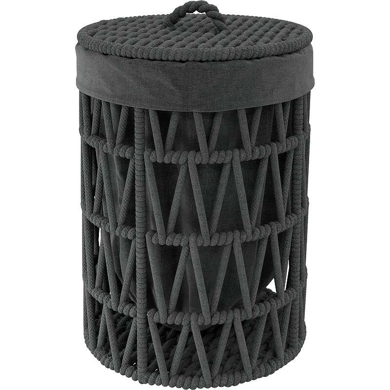 Корзина для белья в ванную WasserKRAFT Mosel WB-460-L, 46x46x61 см, серый