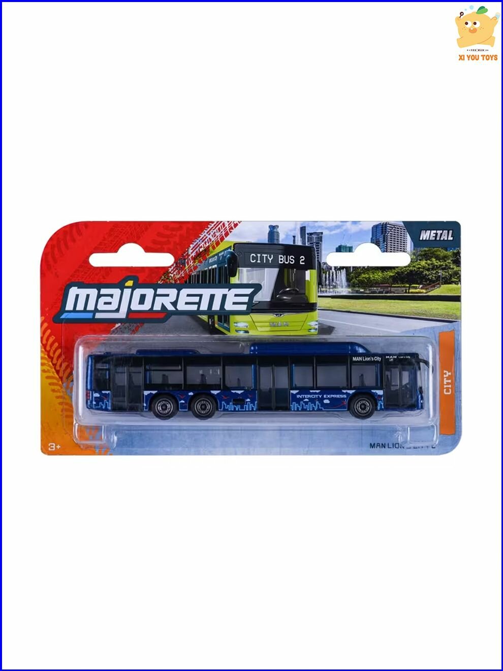 Majorette Man Lion's City Blue / Игрушка Majorette MAN City Buses Львиный Город, Предназначенная Для Детей В Возрасте От 3 Лет И Старше.