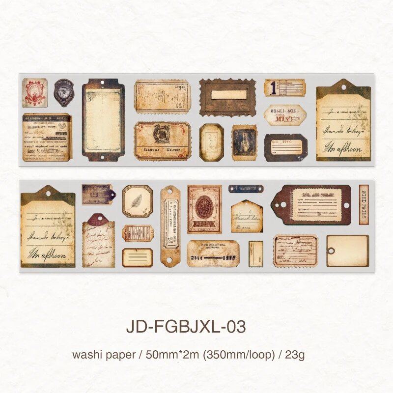 Винтажная лента васи JD-FGBJXL-01 Retro Marks