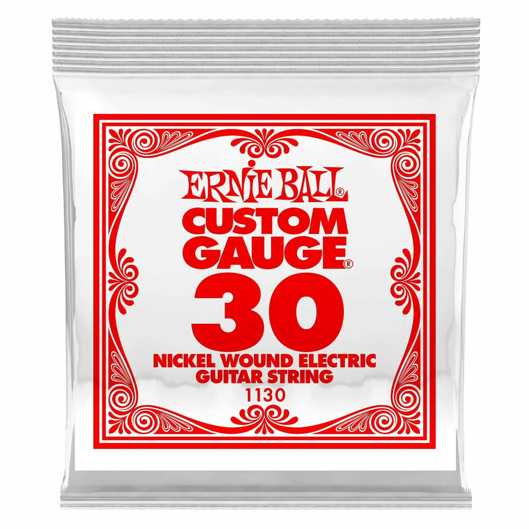 Струна для электрогитары Ernie Ball P01130 Custom gauge, сталь никелированная, калибр 30