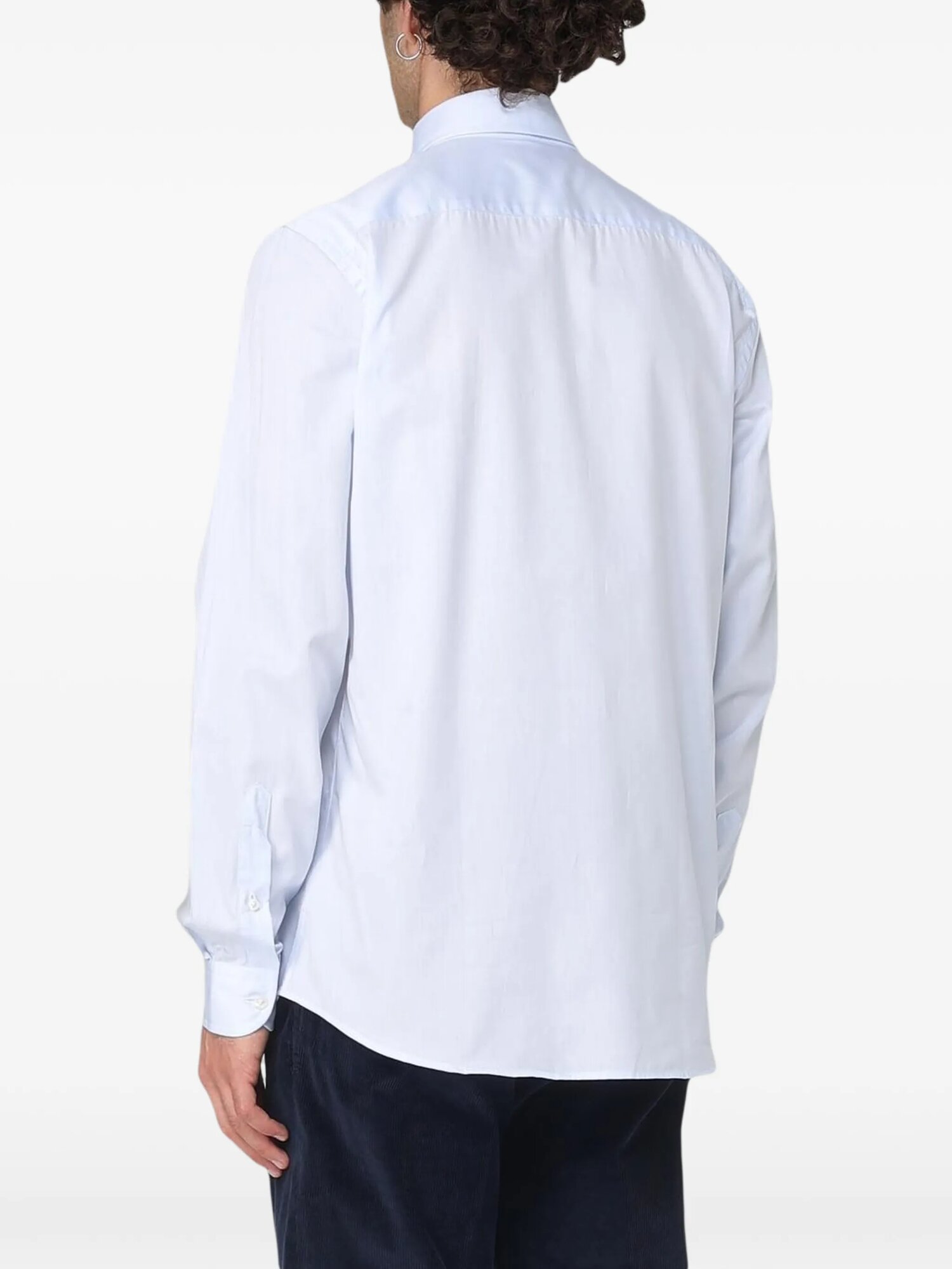 Рубашка FAY Button-down collar long-sleeve shirt, размер 2XL, Синий принт — фото 1