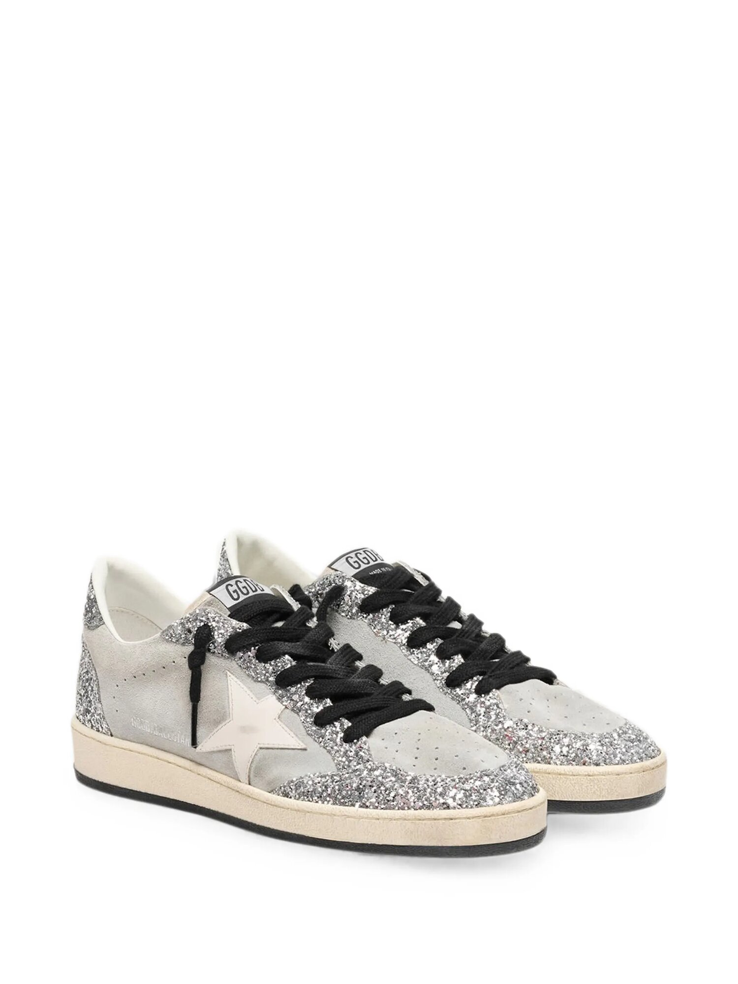 Кроссовки Golden Goose Ball Star glitter-effect sneakers, размер 35 — фото 1