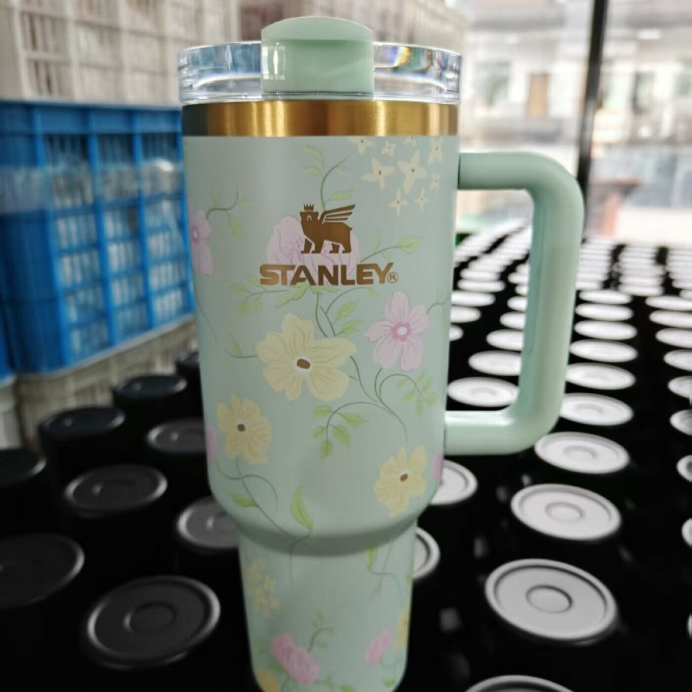 STANLEY -Чашка с ручкой, двухслойная нержавеющая сталь, автомобильная чашка, чашка Ice Tyrant, 1,18л