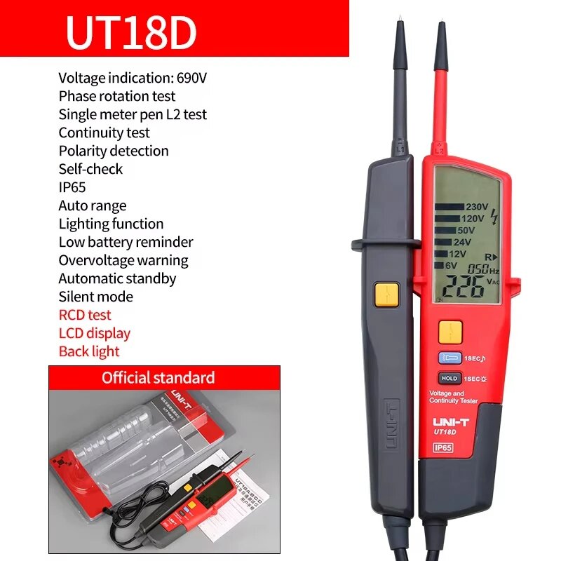 UNI-T UT15C UT18C UT18D Тестер напряжения