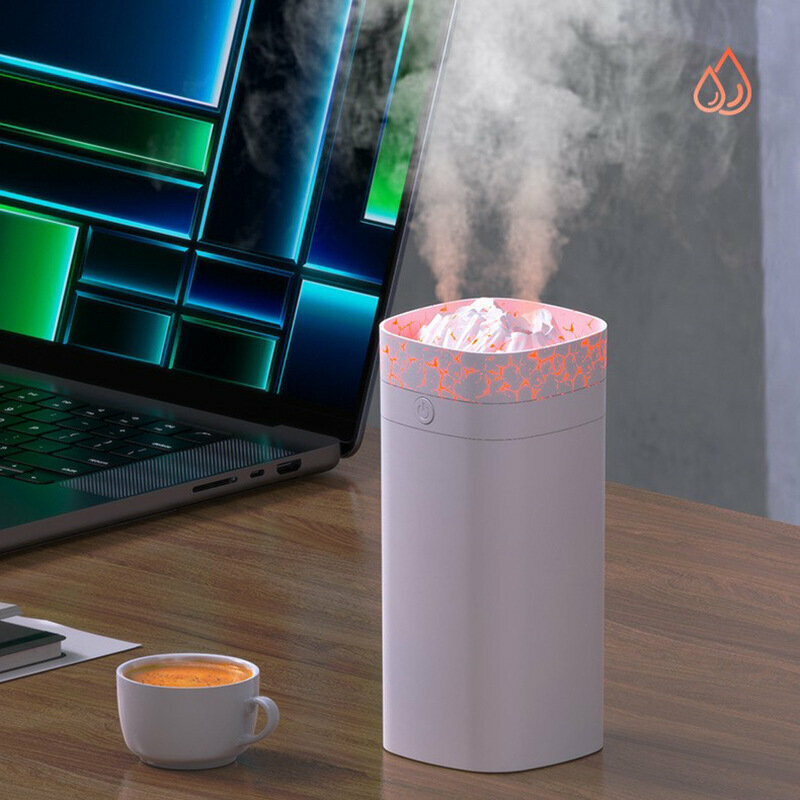 Портативный увлажнитель USB с ночником, пластиковый мини-диффузор, тихая работа, для офиса и спальни