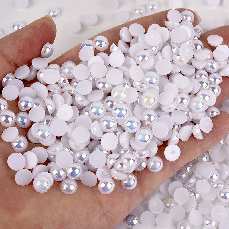 Искусственные жемчужины BOBOHOO для рукоделия 3мм-10мм Белый, 8mm - 2000pcs, P37 White AB