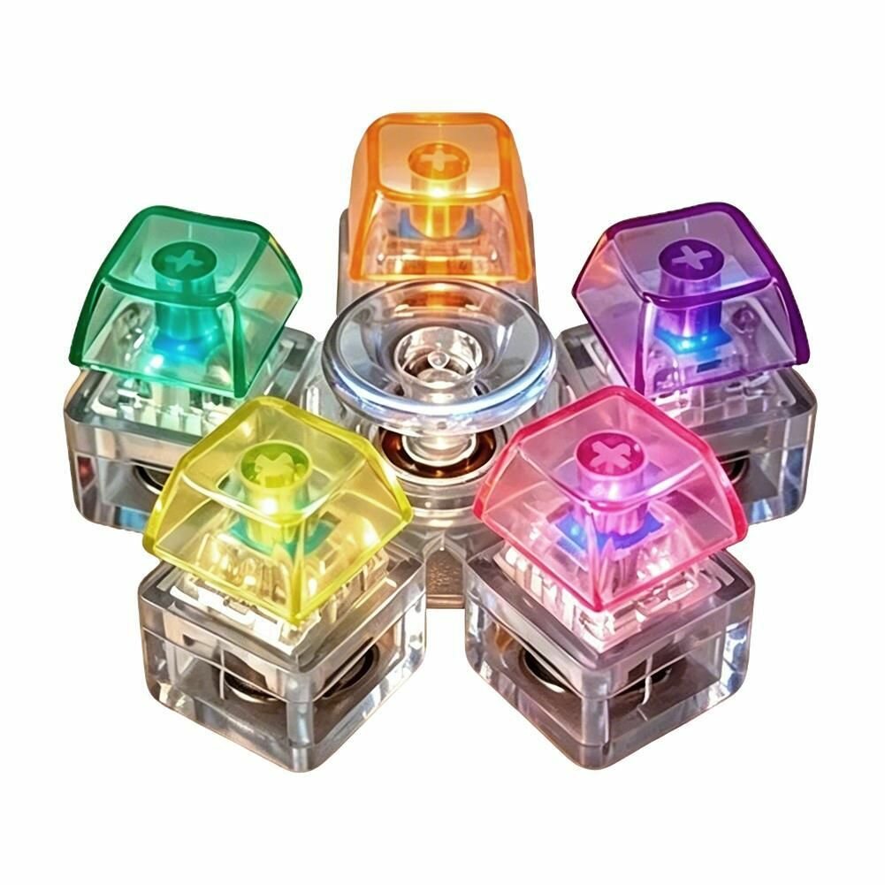 Антистресс клавиатура-Кейкап брелок с LED подсветкой, механические кнопки