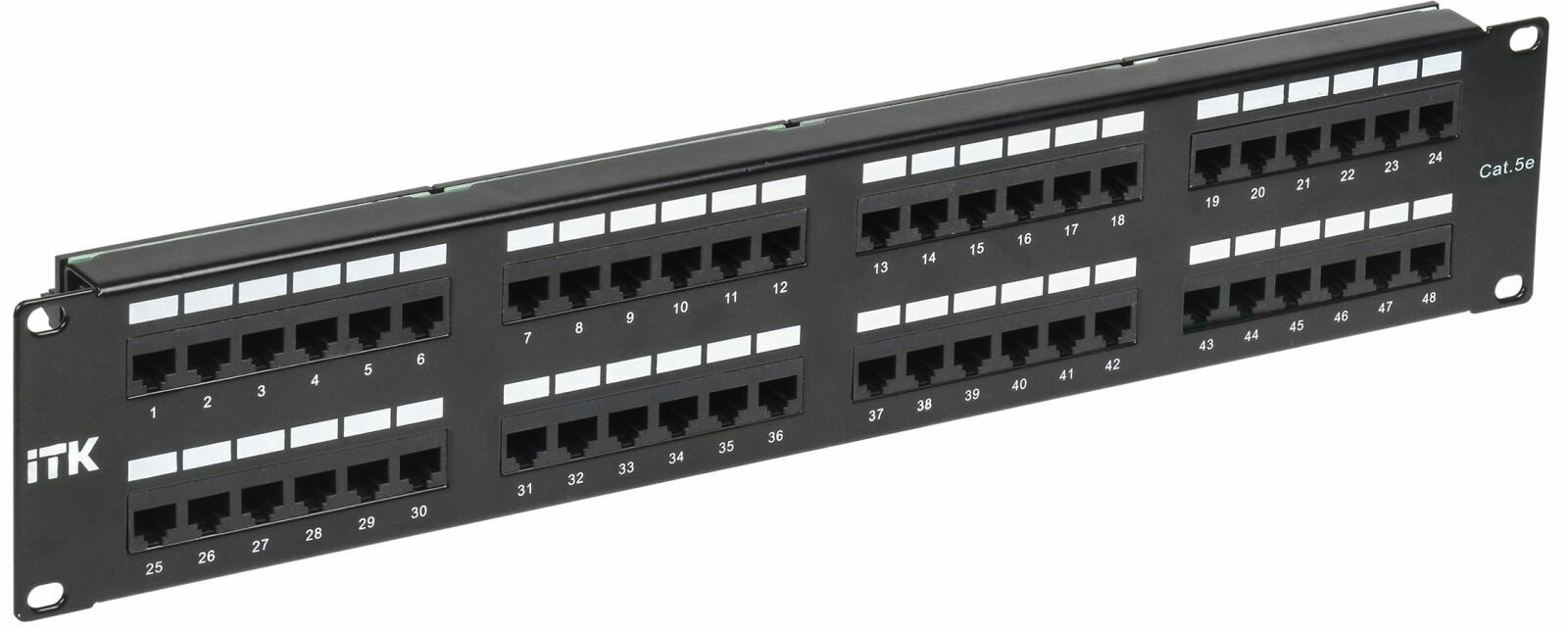 Патч-панель 2u категория 5е utp 48 портов, idc dual