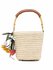 Сумка Self-Portrait Raffia charm bucket bag, разноцветный