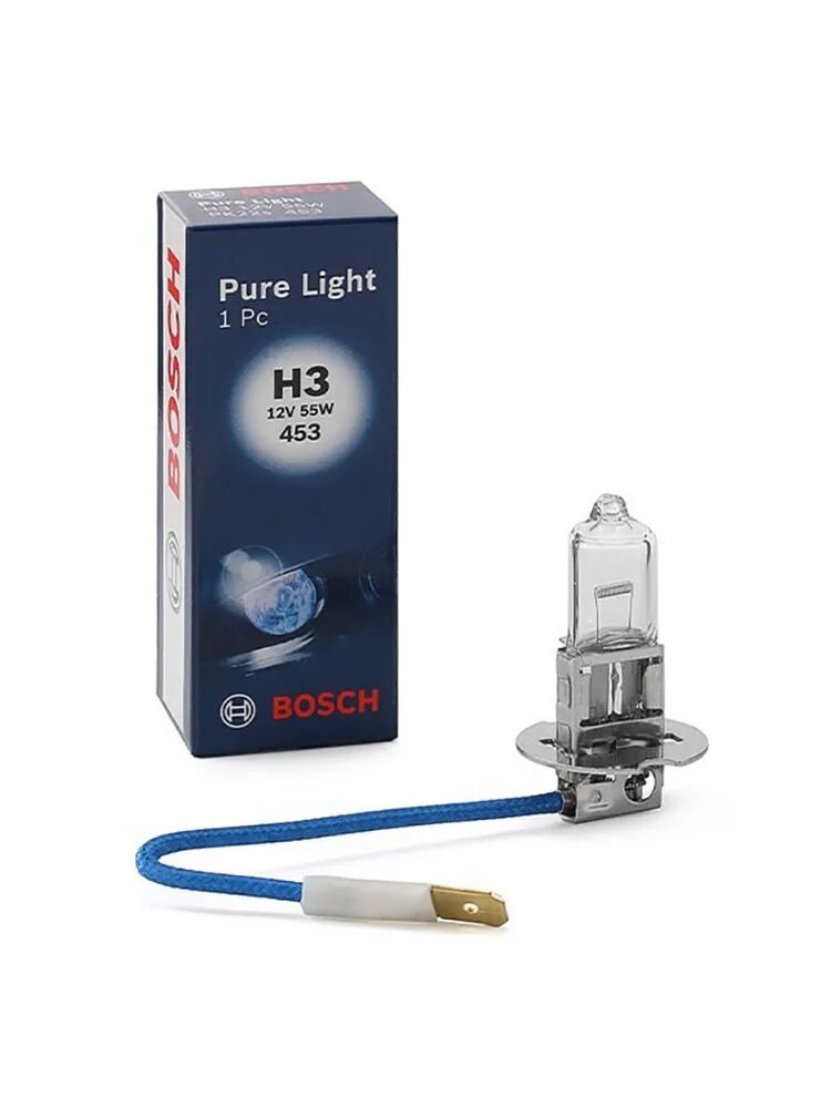 Лампа галогеновая головного света H3 PK22s 12V 55W BOSCH 1987302031