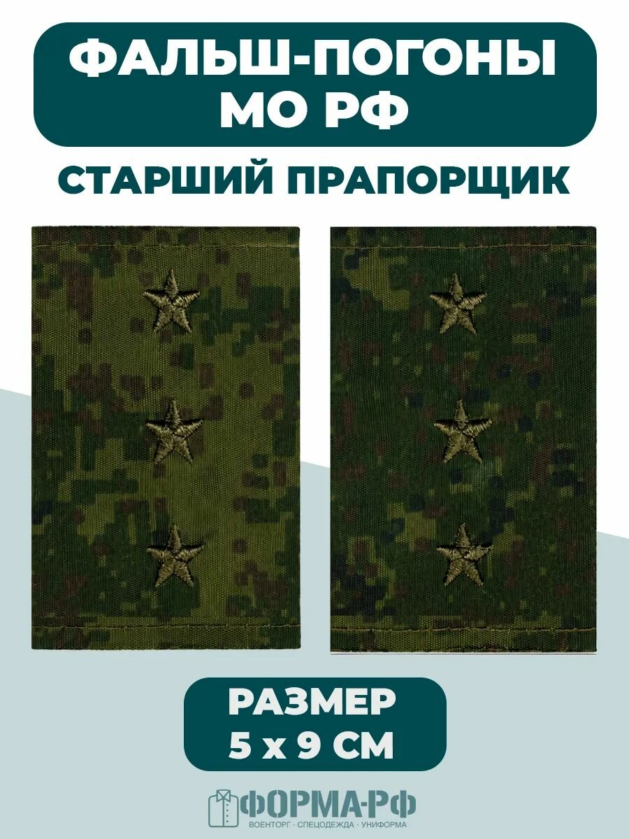 Фальш-погоны Старший прапорщик (МО РФ) цифра