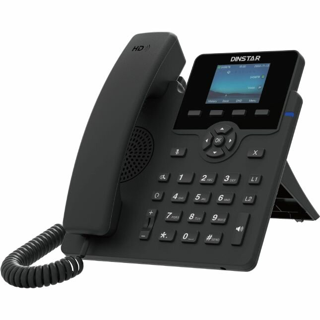 IP-телефон Dinstar C62UP чёрный для офисной телефонии