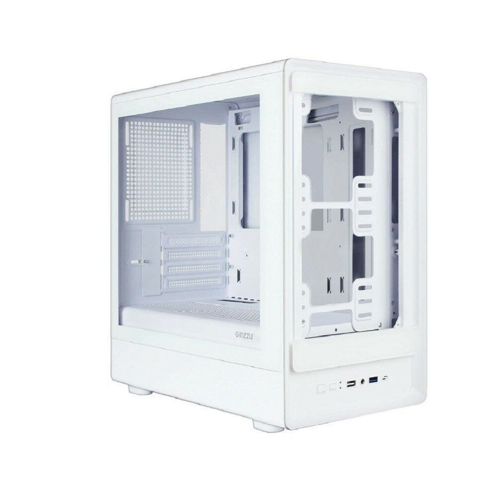 Ginzzu Корпус CL420 mATX передняя панель Стекло белый