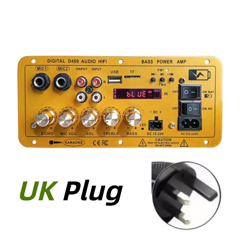Усилитель Woopker D400 Mono Bluetooth 100 Вт UK Plug