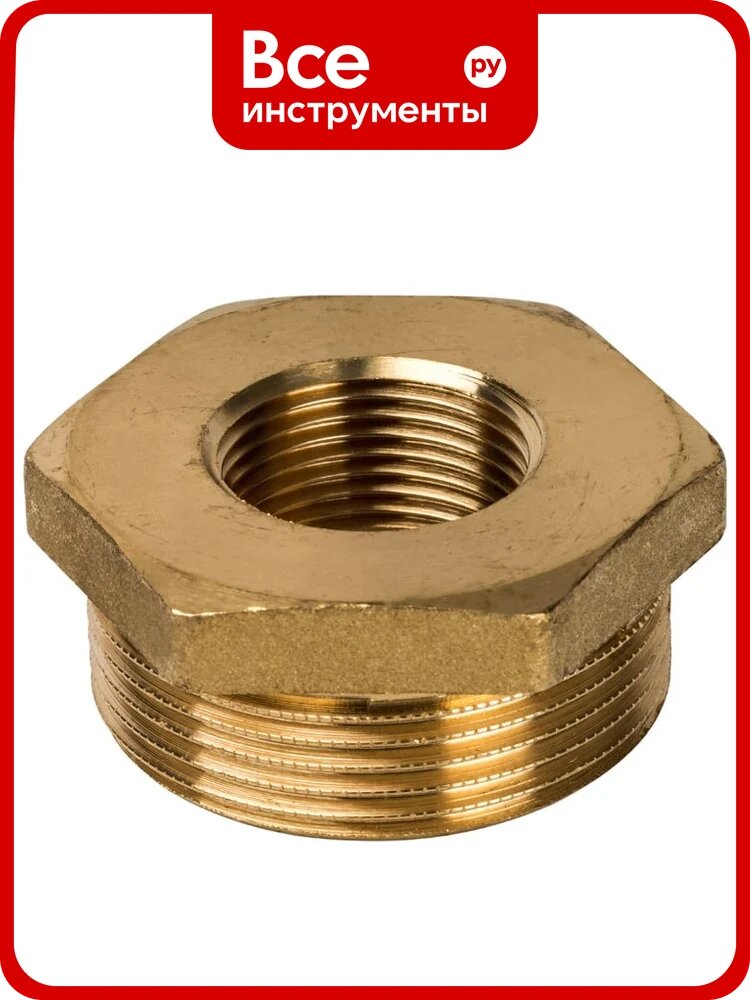 Футорка STOUT SFT-0028-000032 3x2 профессиональная латунная конструкция с внутренне‑наружным соединением тип резьбы