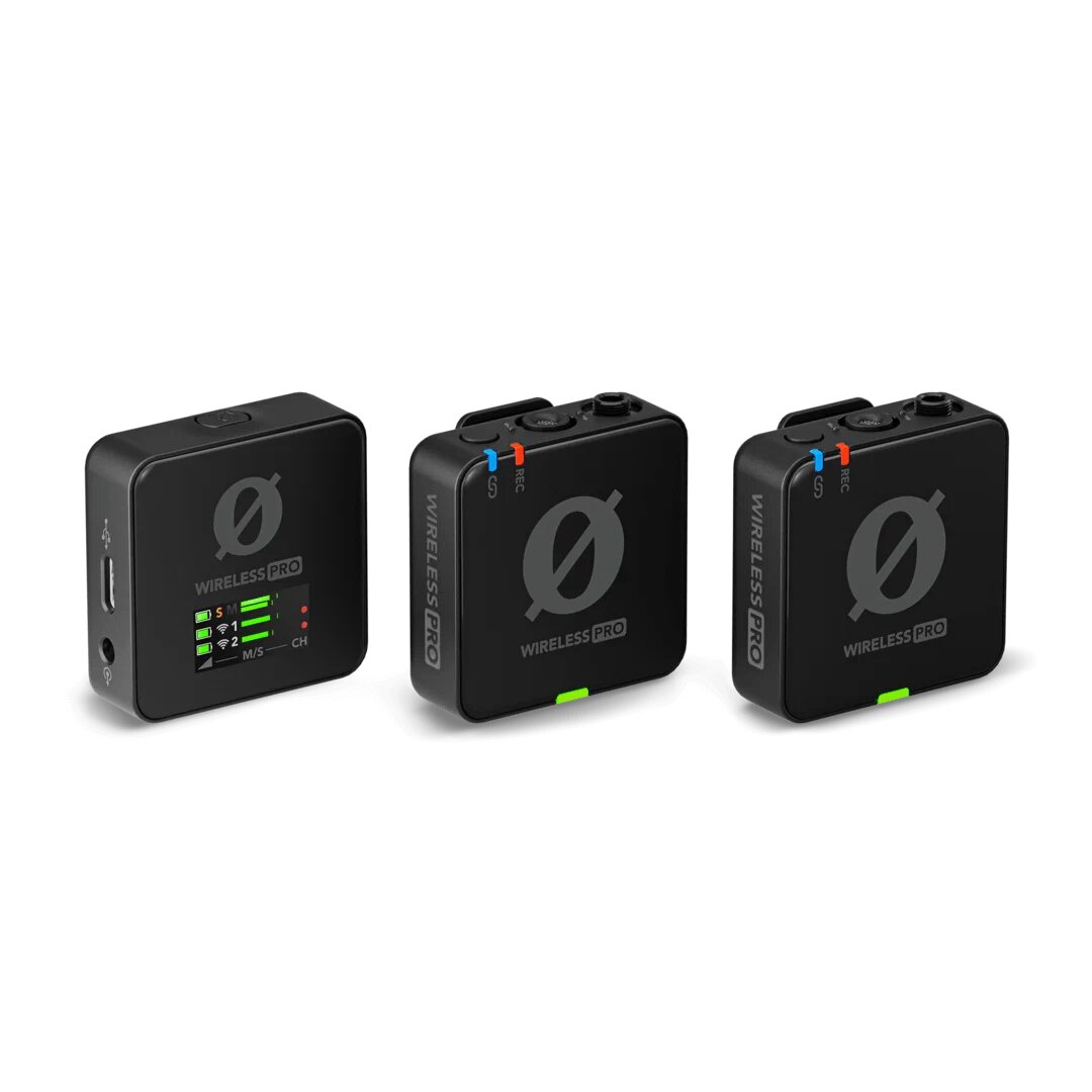 RODE Wireless Pro TX+TX+RX, Беспроводная система RODE Wireless PRO, 32 бита, 3.5 мм + USB-C + Lightning
