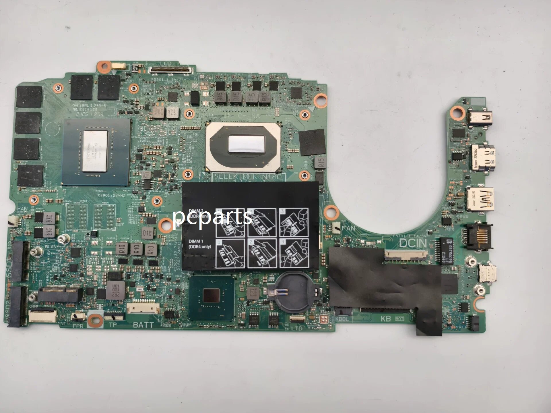 Радиатор охлаждения для материнской платы Dell G3 15 3500 G5 5500 i7-10750H GTX1660Ti