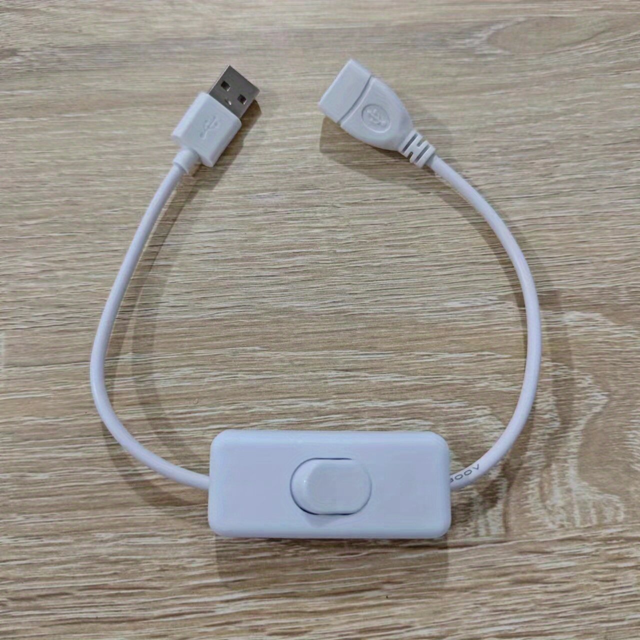 USB удлинительный кабель с выключателем, папа-мама, белый, до 36В, для LED-ламп, USB-вентиляторов и видеорегистраторов