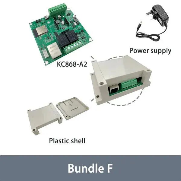KinCony KC868-A2 2-канальная релейная плата esp32 4G для домашнего помощника ESPHome Комплект A: Печатная плата