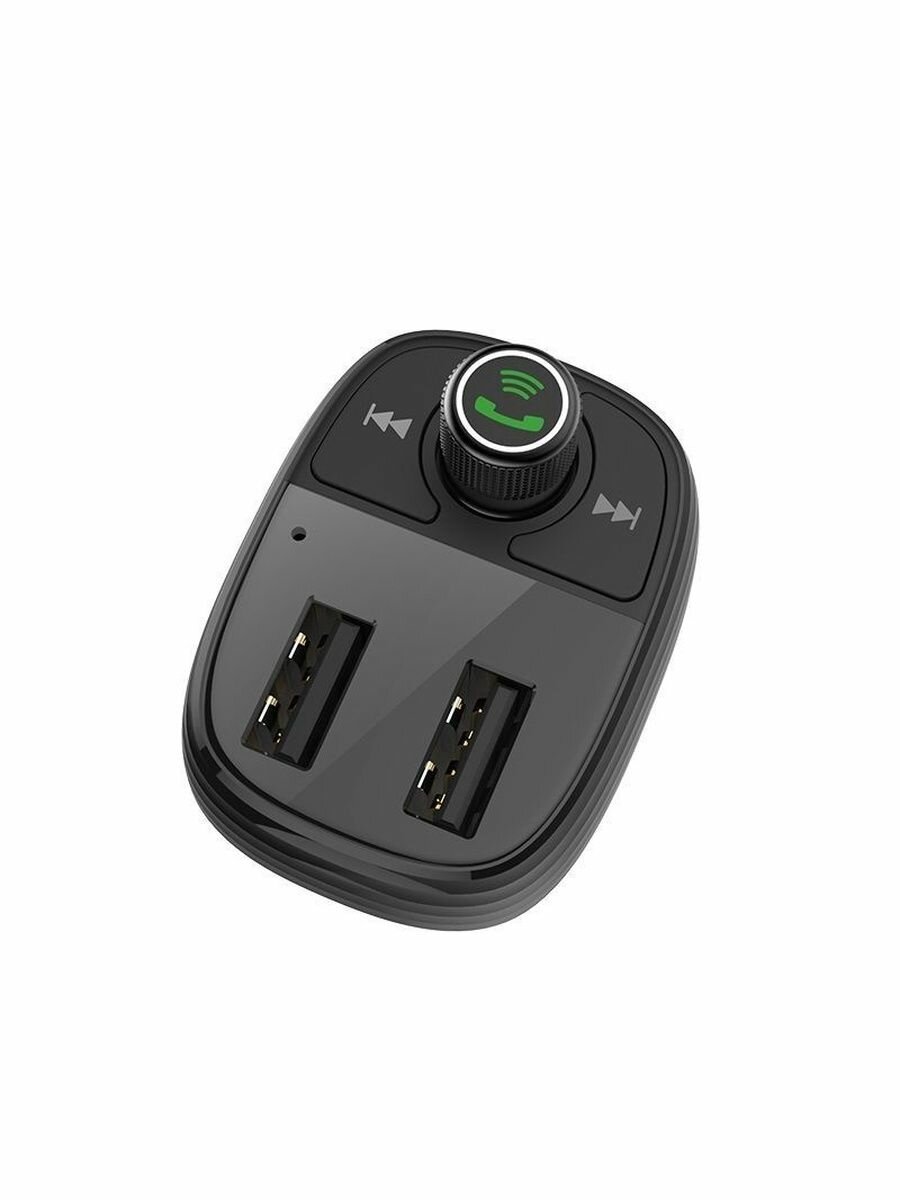 FM-трансмиттер BOROFONE BC16, с Bluetooth, 2 USB-разъема, черный