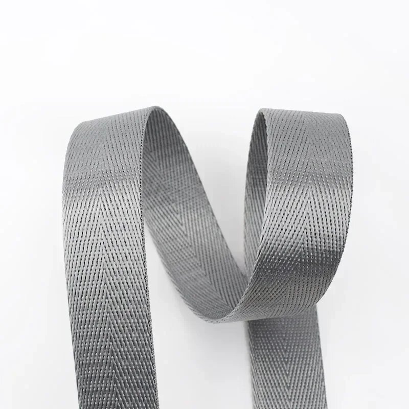 Нейлоновая стропа Meetee 20-38 мм, 10 м Серый, Gray, 20mm